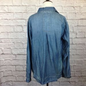 cloth & stone | Tops | Cloth Stone Top Women Small Pullover Blouse Blue ...